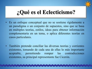 Eclecticismo Filosofia