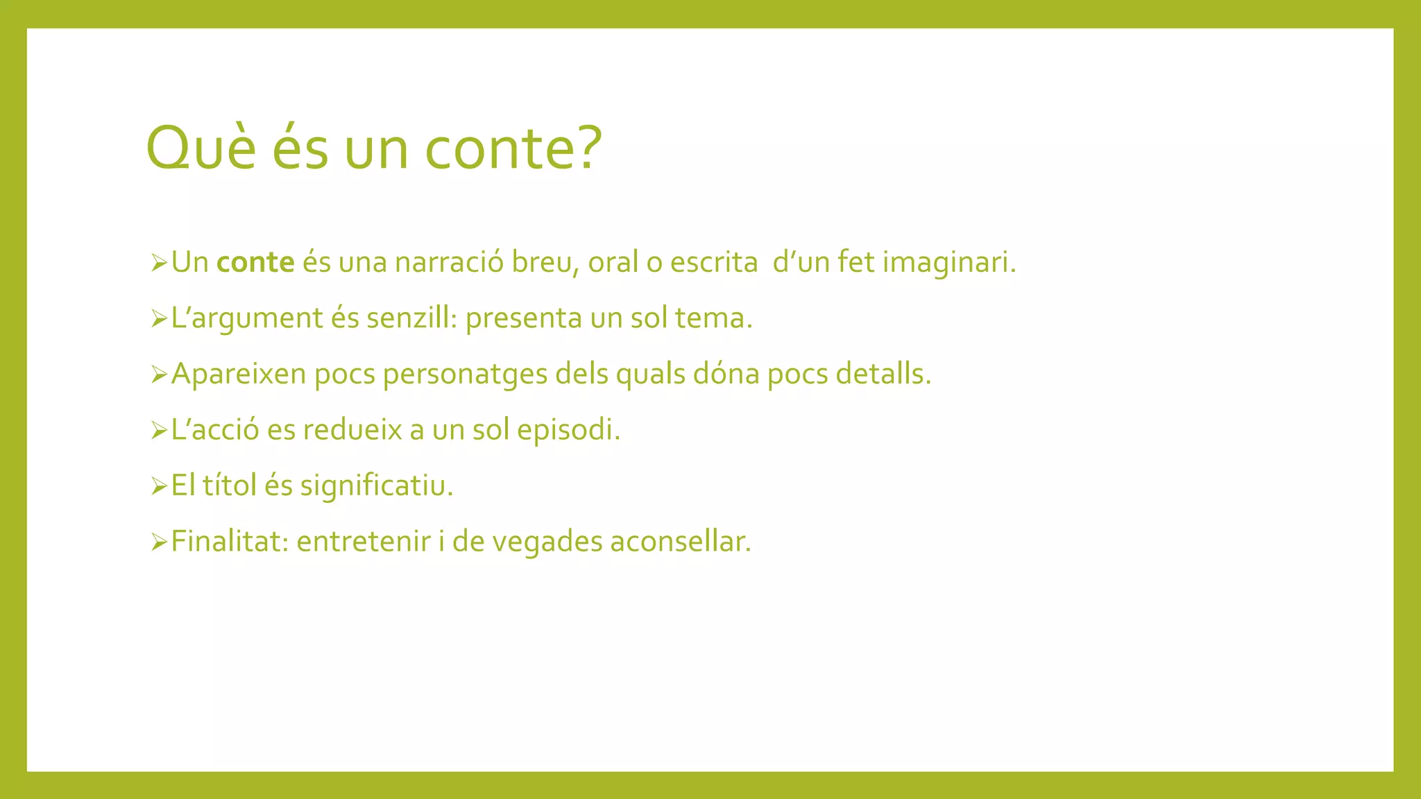 El conte | PPTX