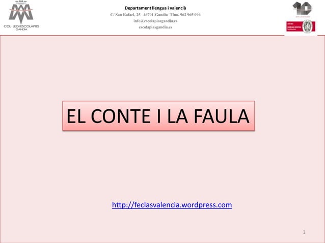 El conte i la faula | PPT