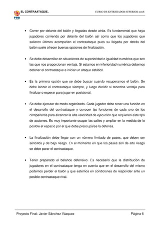 El contraataque por JAVIER SÁNCHEZ VÁZQUEZ | PDF