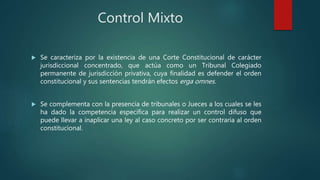 El Control Judicial y la Doble Función del PJF | PPTX