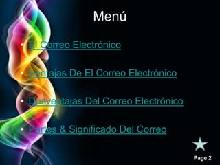 El Correo Electronico Por Johan Patiño | PPTX