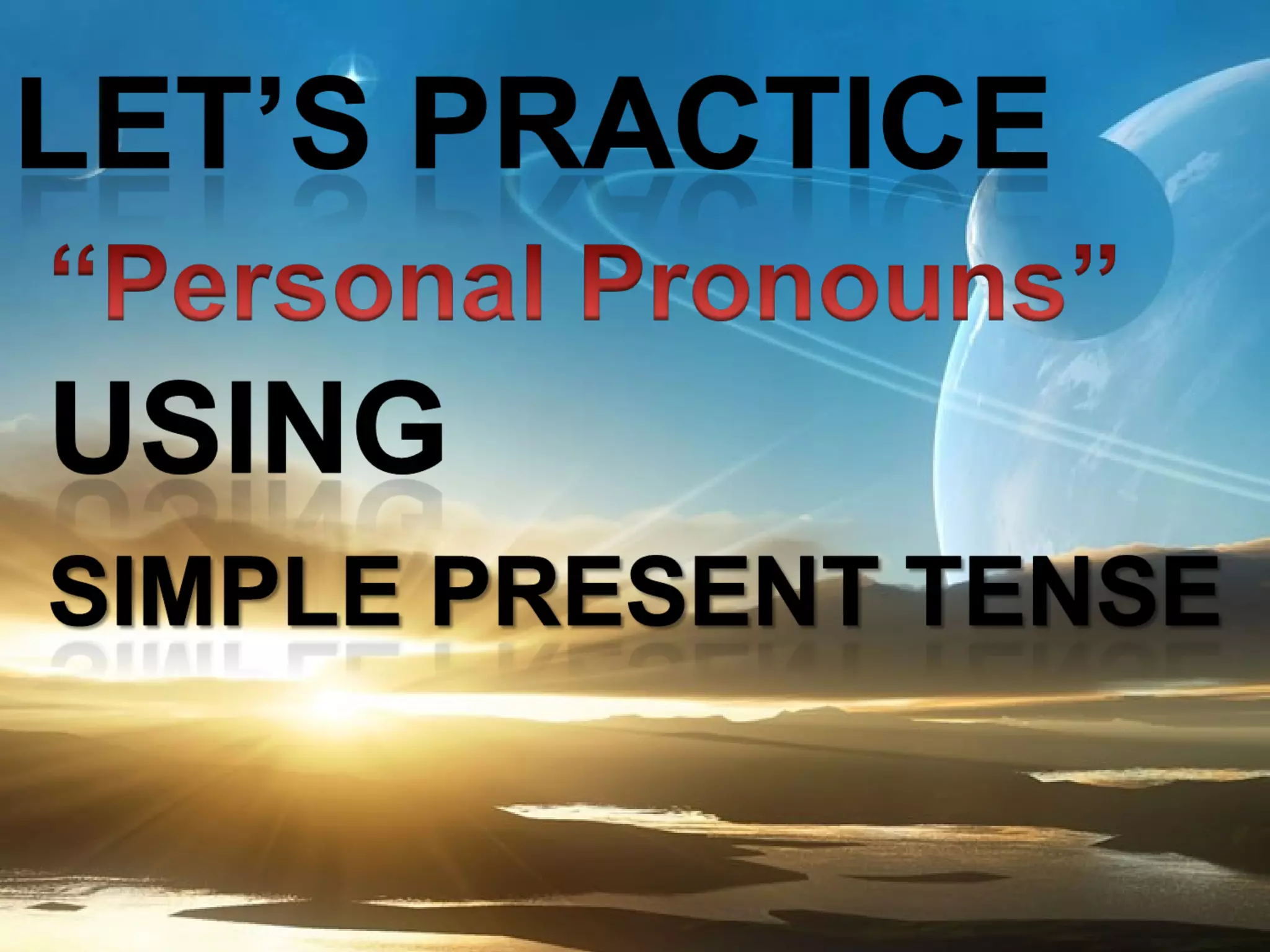 Personal Pronouns-easy examples | PPT