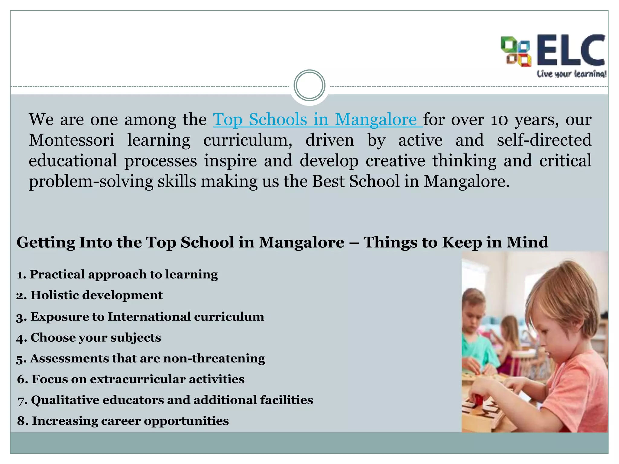 ELC- Top School in Mangalore | PPTX