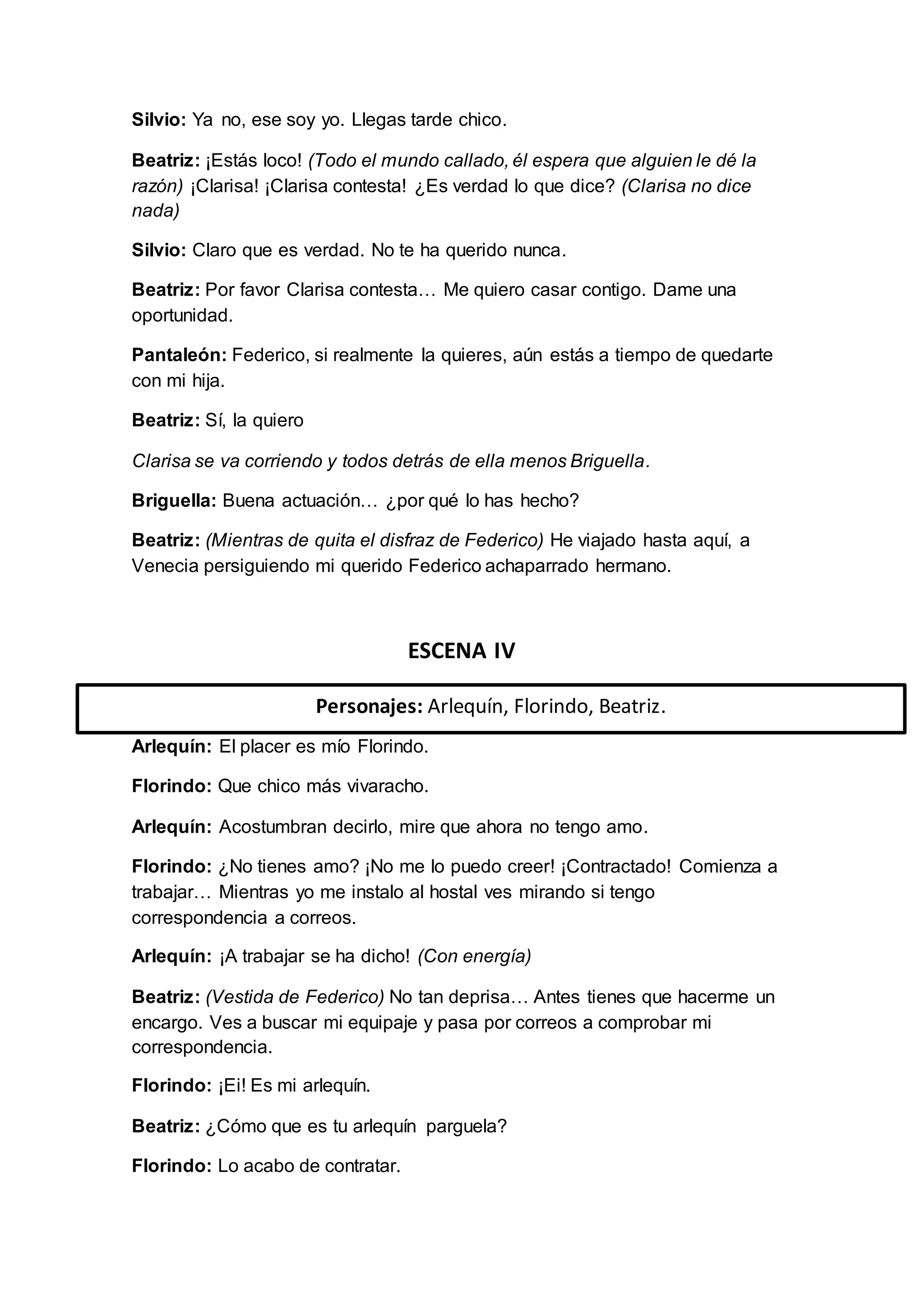 El criado de dos amos | DOCX