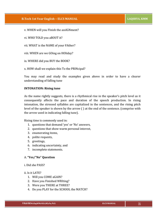 English Language Communication Skills Lab Manual (R13) by Raja Rao ...