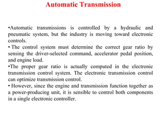 Electronic control of automatic transmission | PPTX