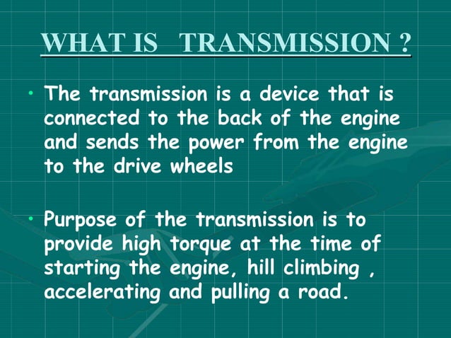 Electronic control of automatic transmission | PPTX | Auto Technology ...