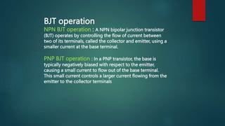 Introduction of BJT and FET and their difference pptx | PPTX