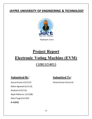 Electronic voting machine using mcu 89s52 | DOCX
