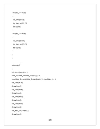 Electronic voting machine using mcu 89s52 | DOCX