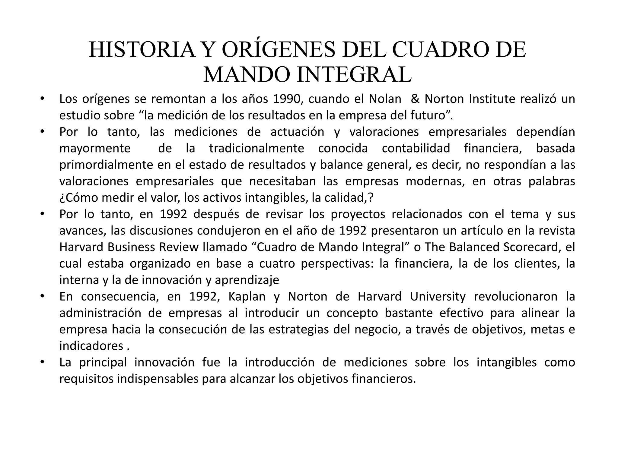El cuadro de mando integral (cmi) | PDF