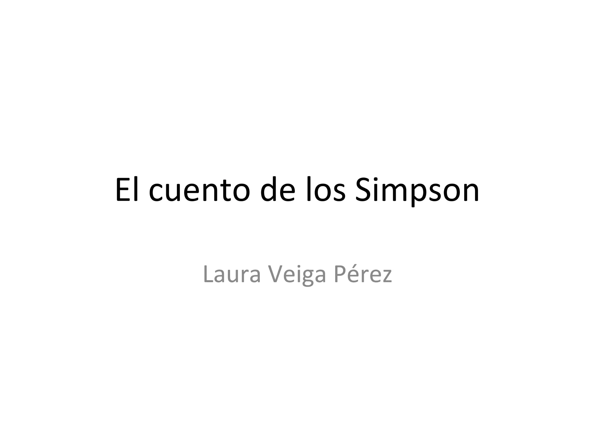 El cuento de los simpson (laura) | PPT