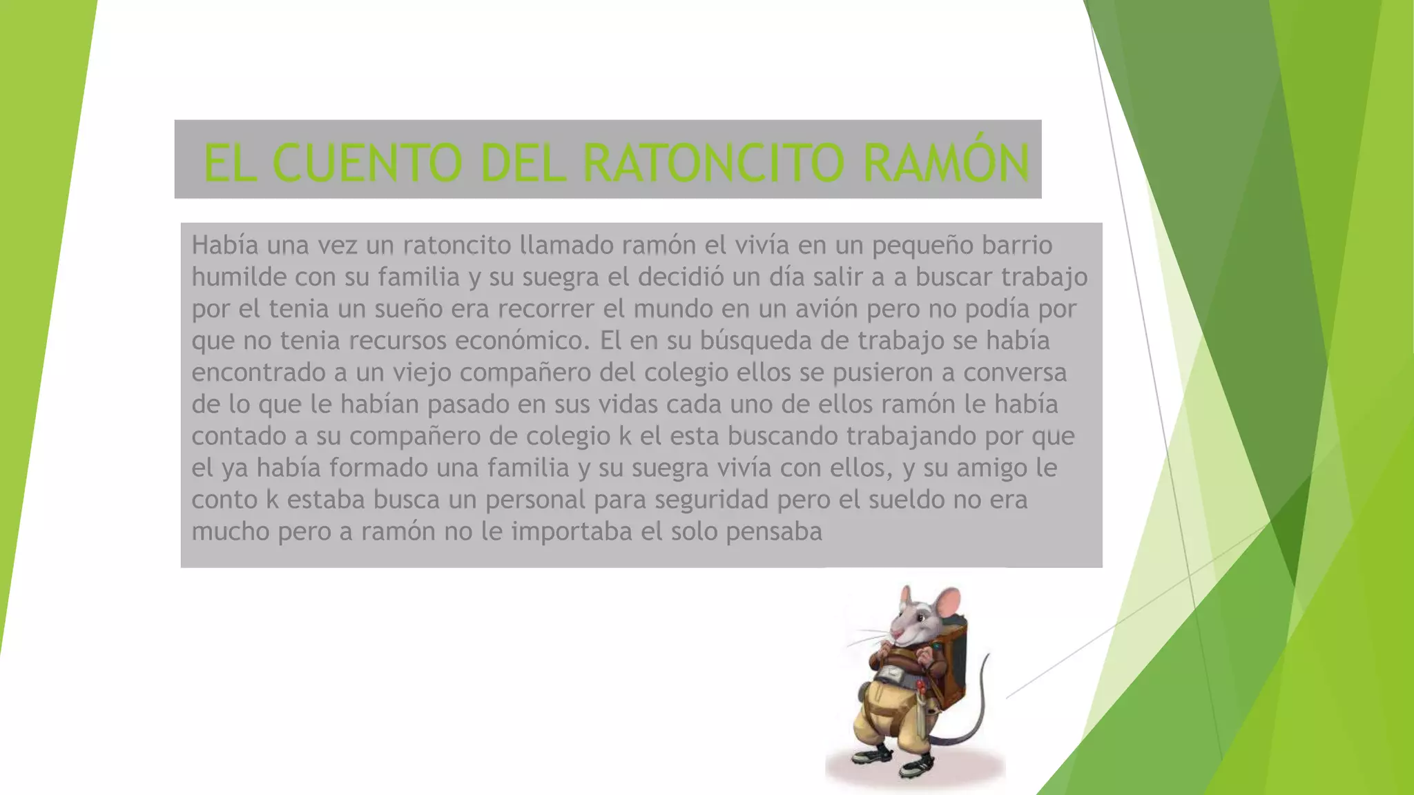 El cuento del ratoncito ramón | PPT