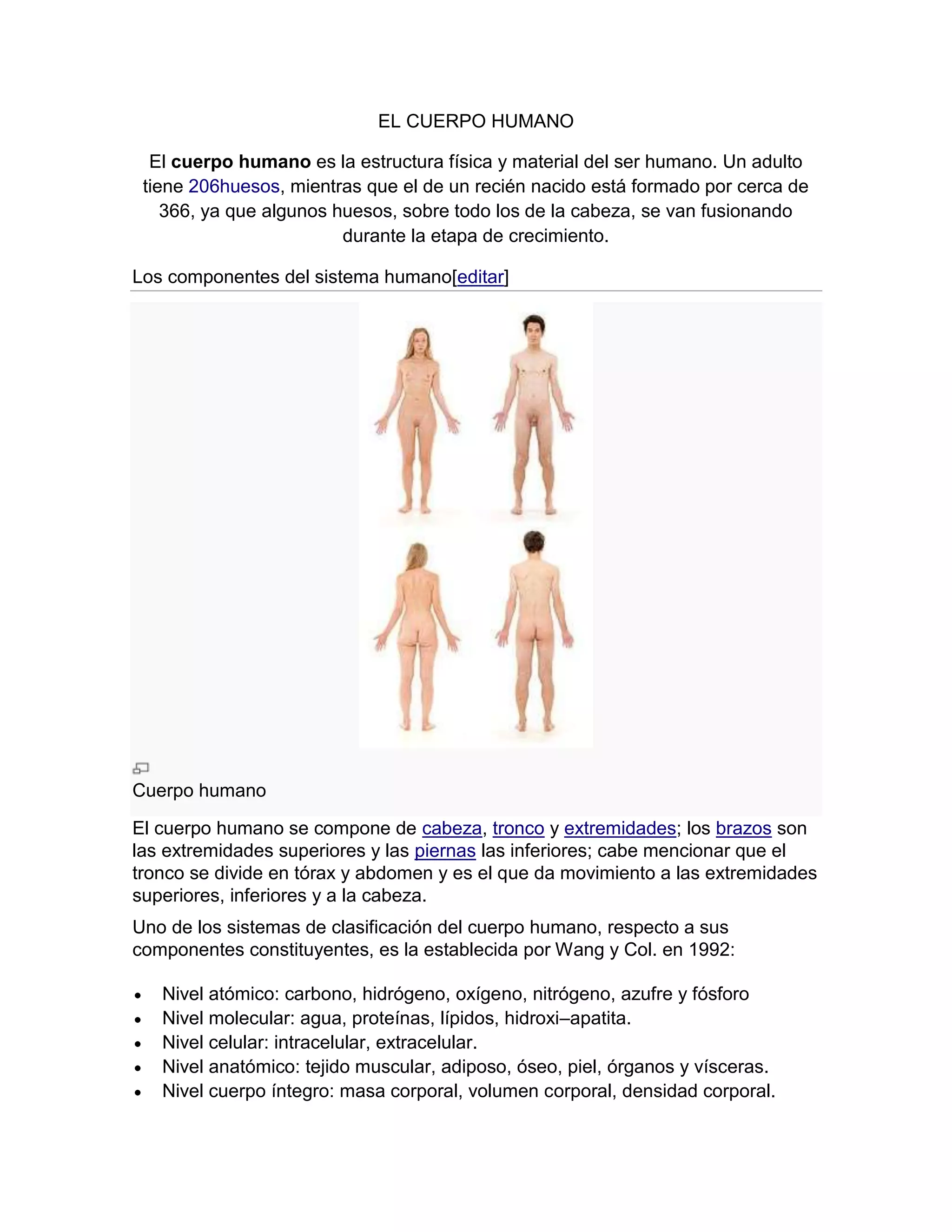 El cuerpo humano | PDF