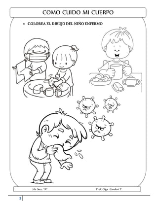 contenido batería ego cuido mi cuerpo para colorear Fiel Sociedad vitalidad