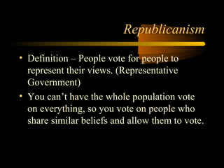 Republicanism Picture Example