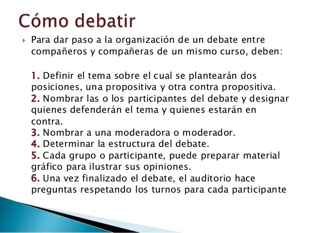 El debate