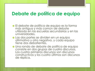 El debate | PPTX