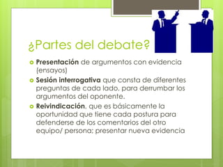 El debate | PPTX