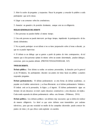 El debate | DOCX