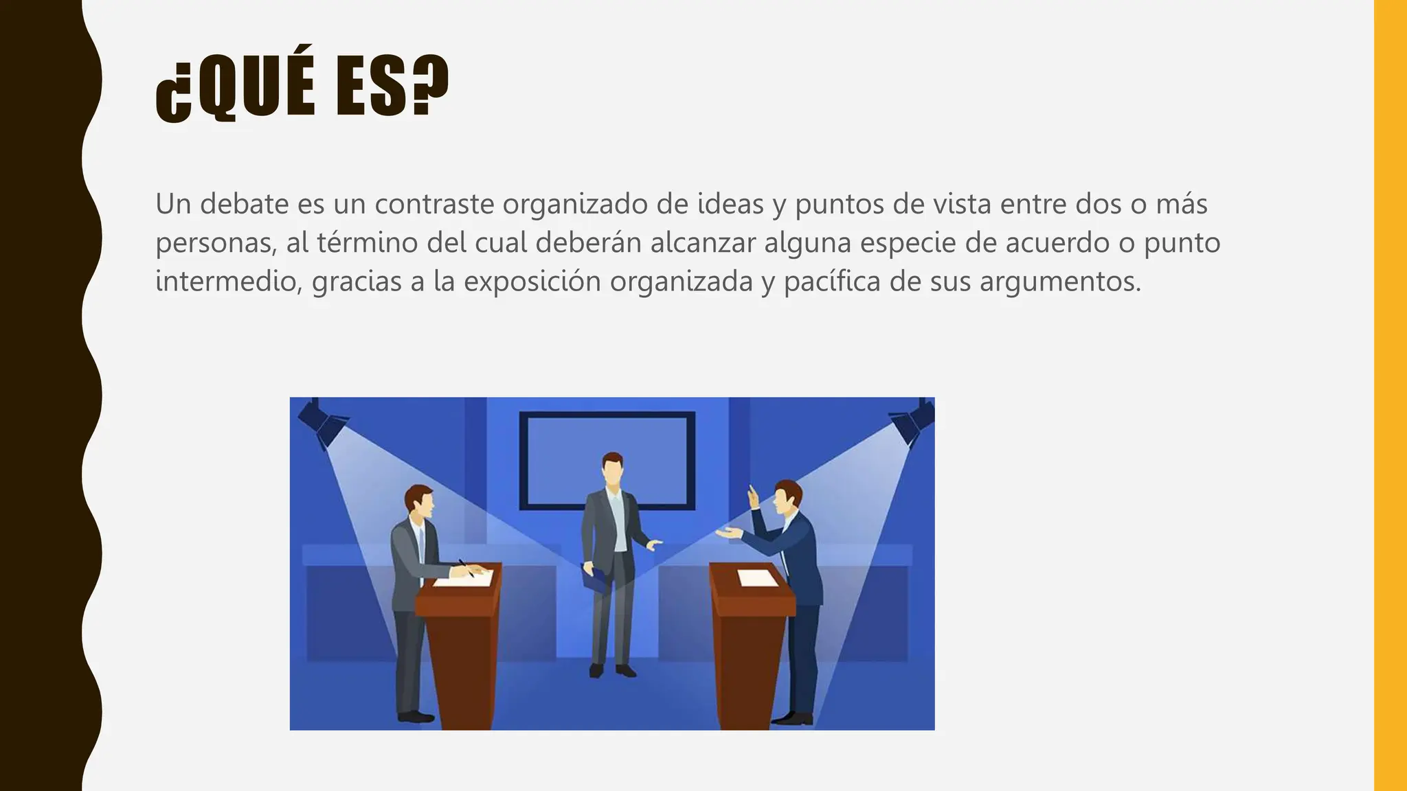 Características y estructura de los debates | PPTX
