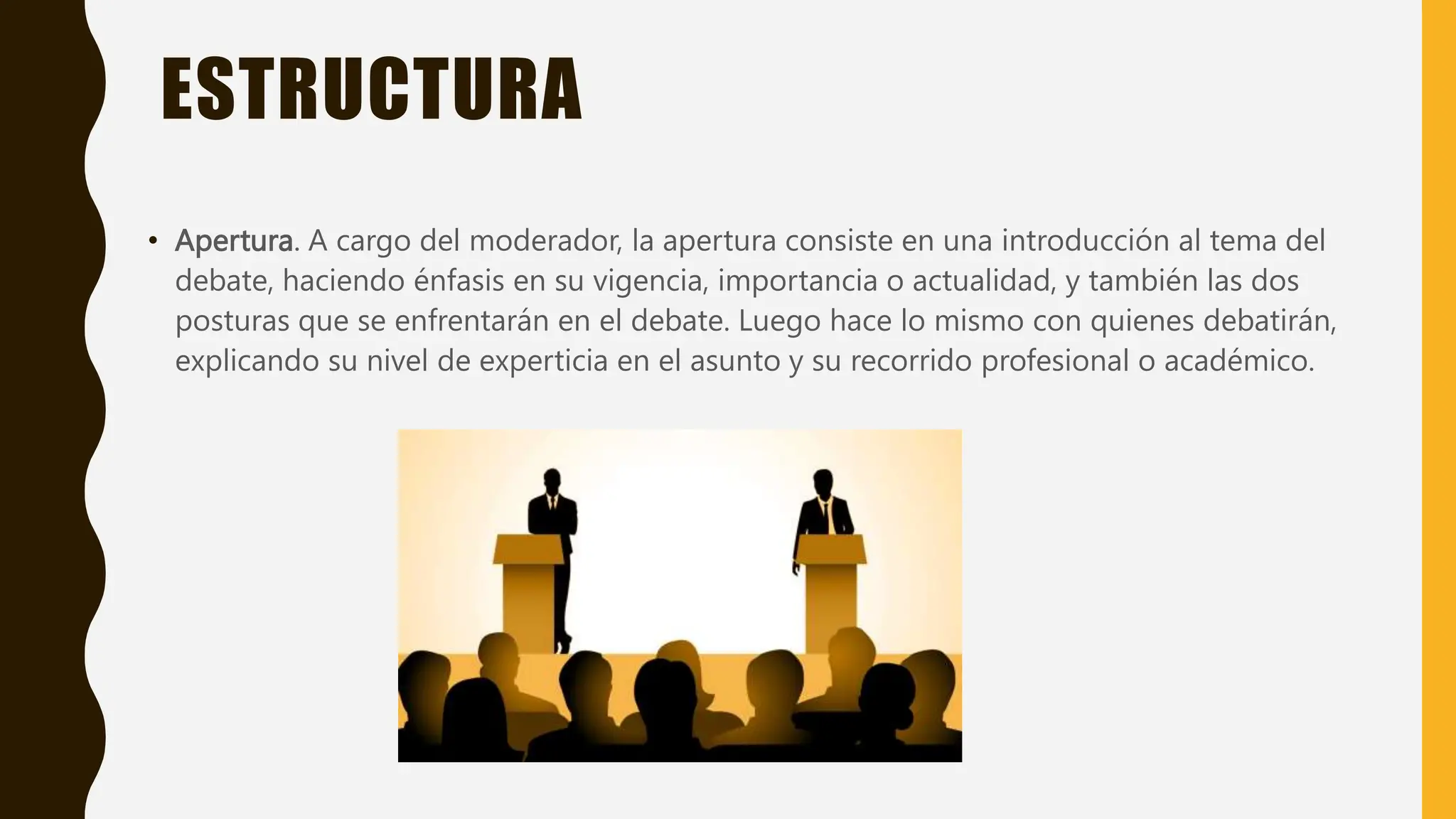 Características y estructura de los debates | PPTX | Talk Show | Genres