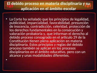 el debido proceso.educativo.ppt pereira. | PPT