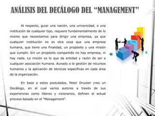 EL DECÁLOGO DEL MANAGEMENT | PPSX