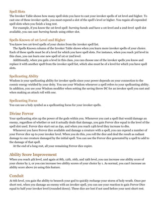 D&D 5e Homebrew Class Invoker v. 1.5 - Justin Elder | PDF