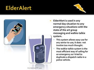 Elderly Alert Application | PPTX | Eldercare | Family and Relationships