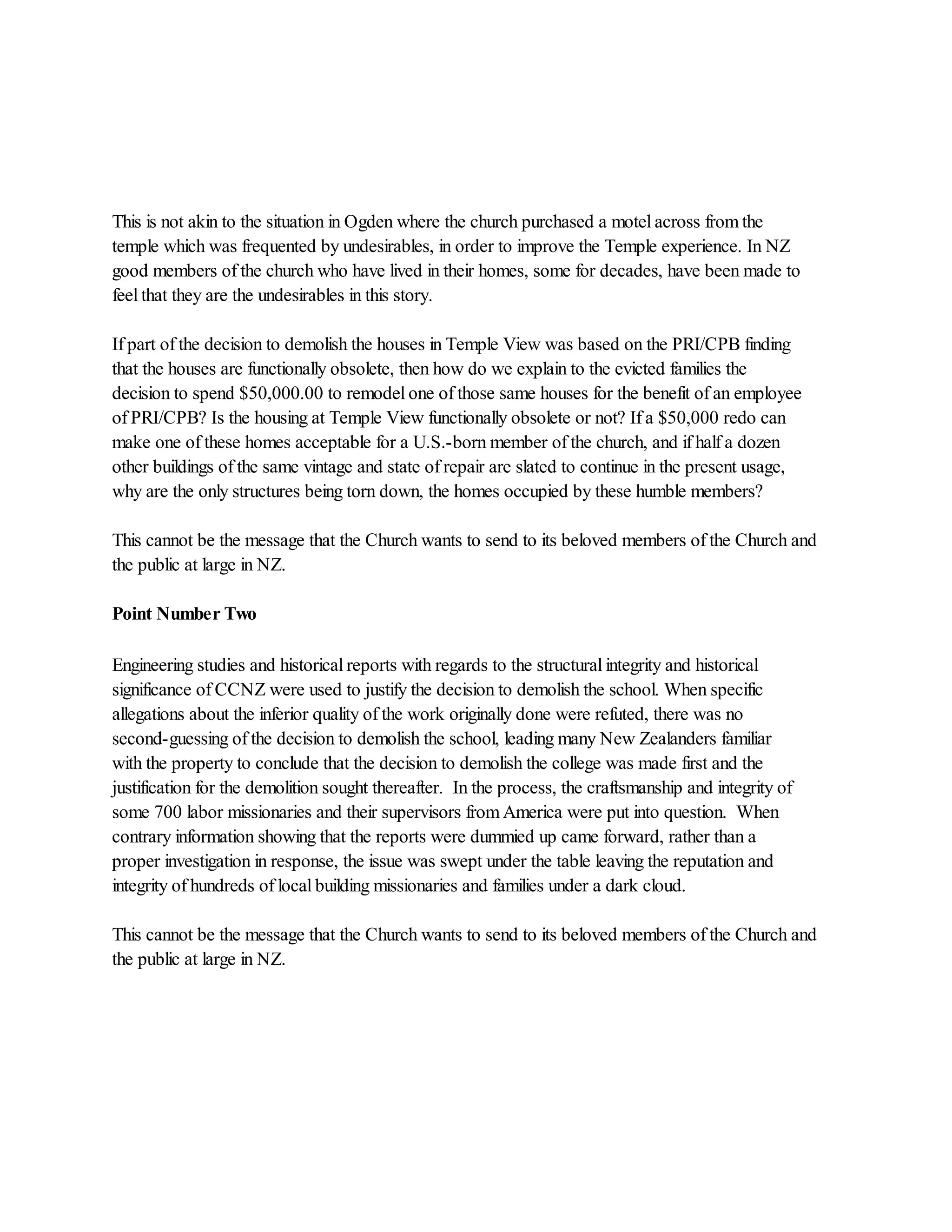 Letter to Elder Clayton_Temple View New Zealand | PDF