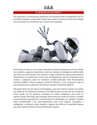 El derecho de los robots | PDF
