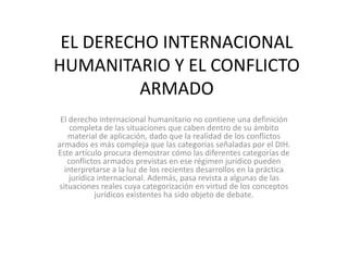 El derecho internacional humanitario | PPTX