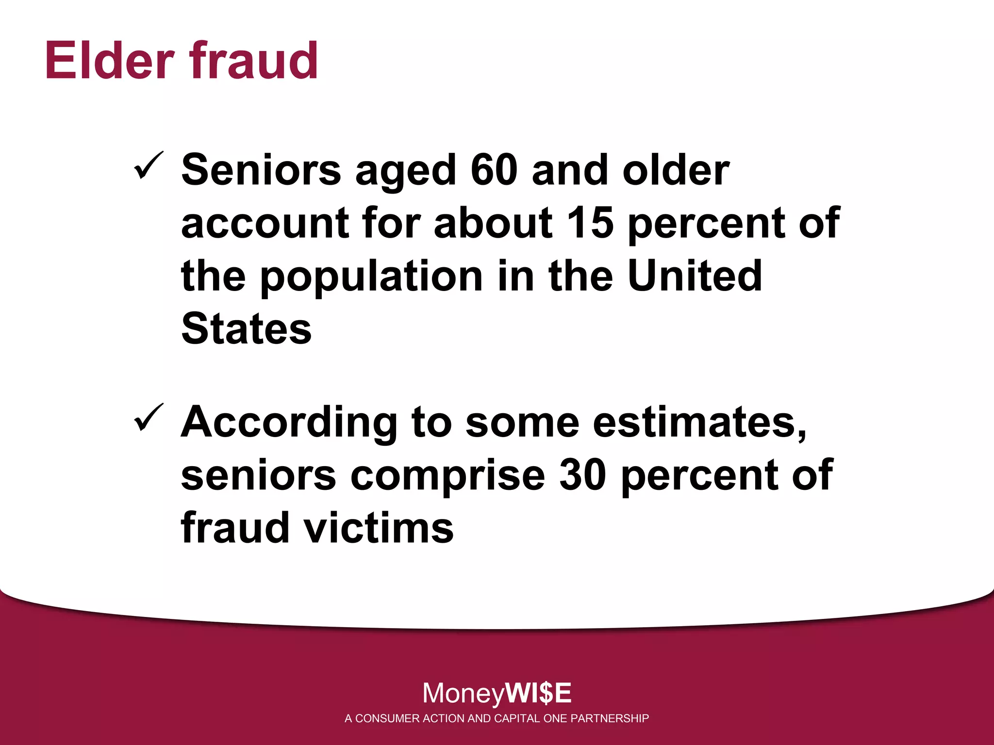 Elder Fraud - Preventing Senior Scams | PDF