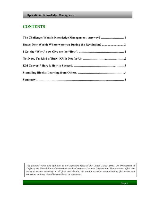 White Paper - Operational Knowledge Management | PDF