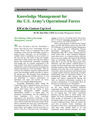 White Paper - Operational Knowledge Management | PDF