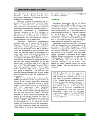 White Paper - Operational Knowledge Management | PDF