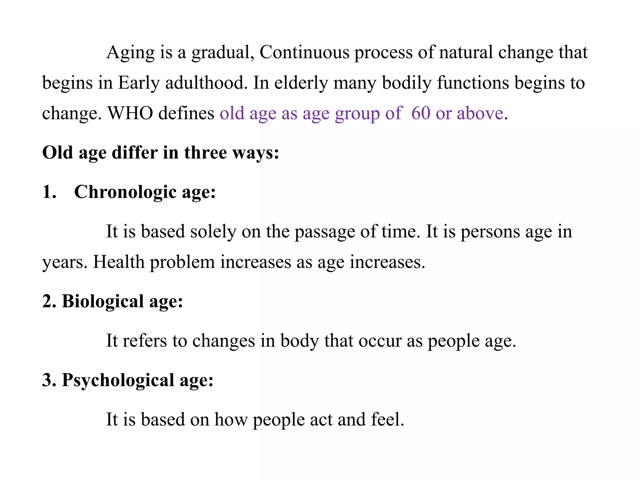 Elderly physical and physiological changes and nutrient requirements | PPTX