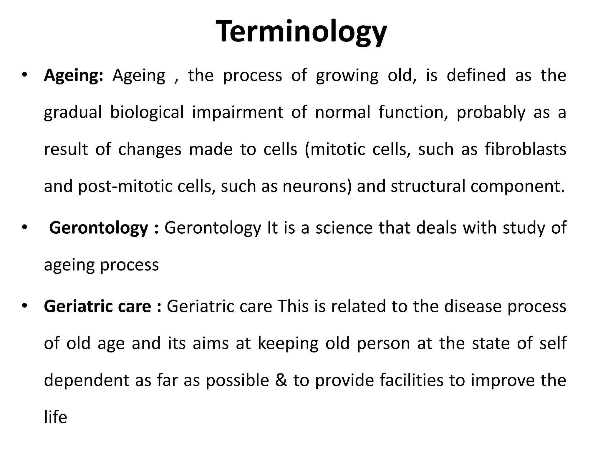 Concept of Elderly | PPTX