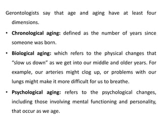 Concept of Elderly | PPTX