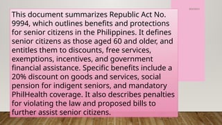 The rights of older persons, elderly, old age | PPTX