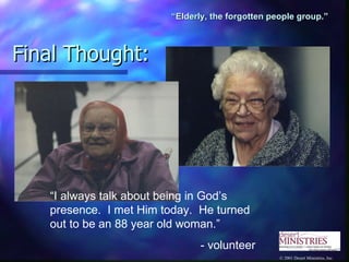 Elderly, A Forgotten People Group | PPT