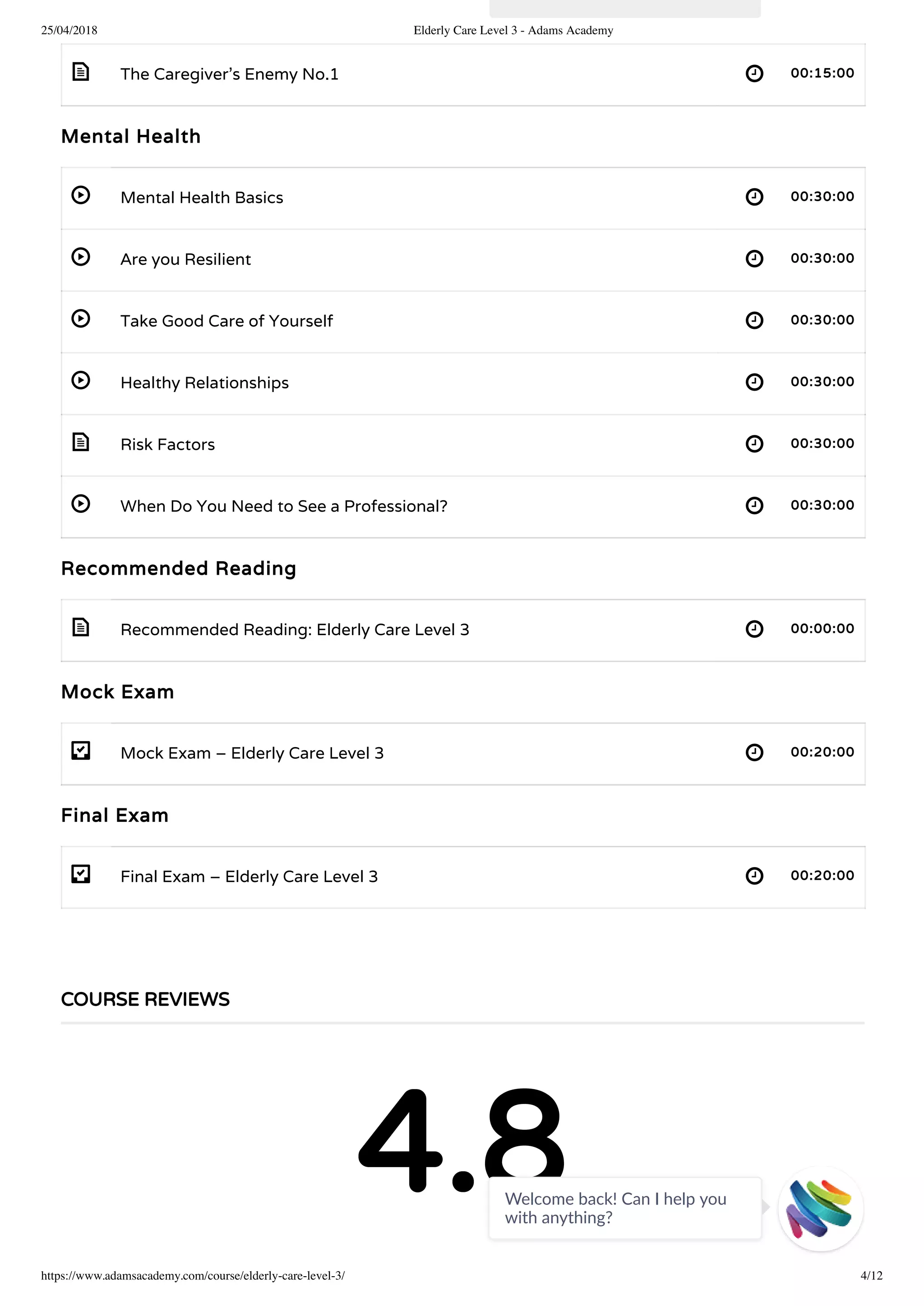 Elderly care level 3 - Adams Academy | PDF | Eldercare | Family and Relationships