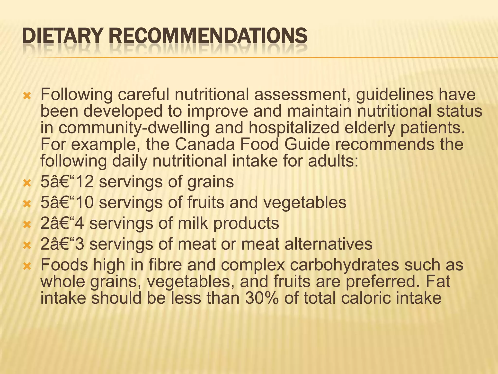 Elderly nutrition | PPTX