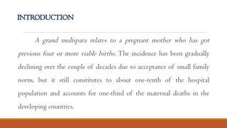 ELDERLY PRIMI GRAVIDA & GRAND MULTI PARApptx | PPTX