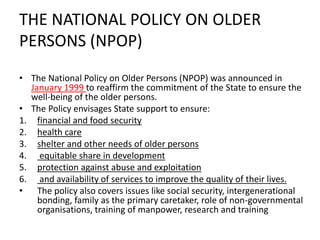Elderly people in india | PPTX