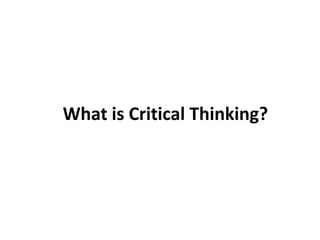 Elder paul critical thinking model | PPTX