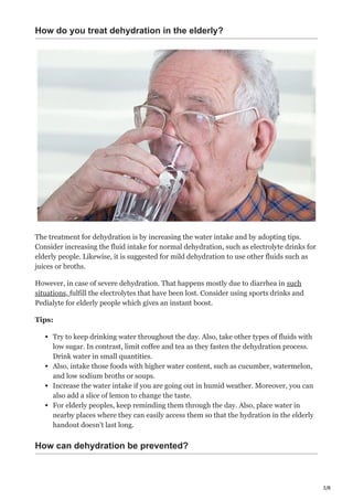 Dehydration in the Elderly Strategies for Prevention and Management | PDF