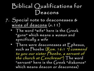 Elders and deacons | PPT